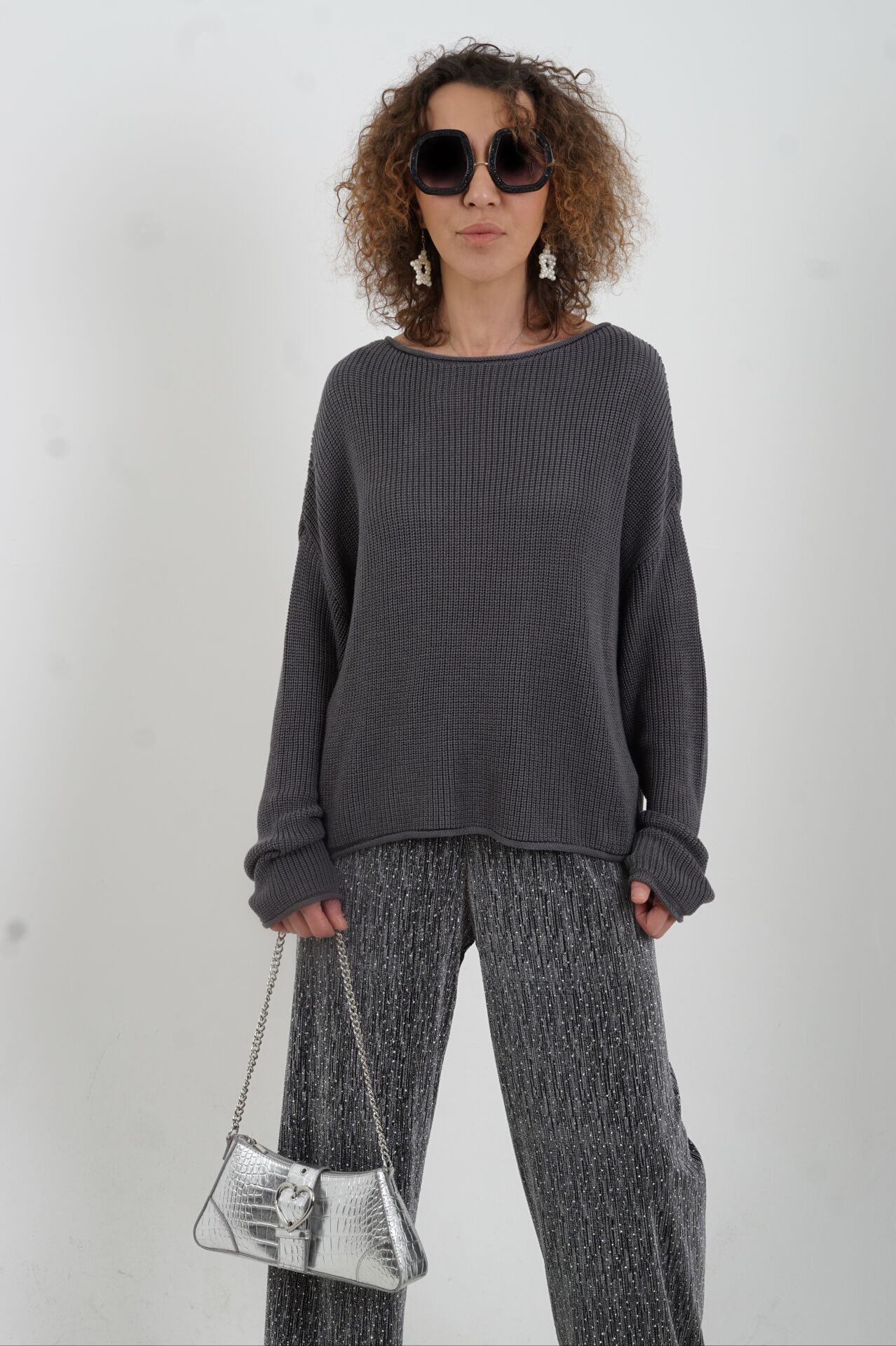 Füme Kayık Yaka Basic Triko Kazak - 899,90 TL - Zelish My Sister