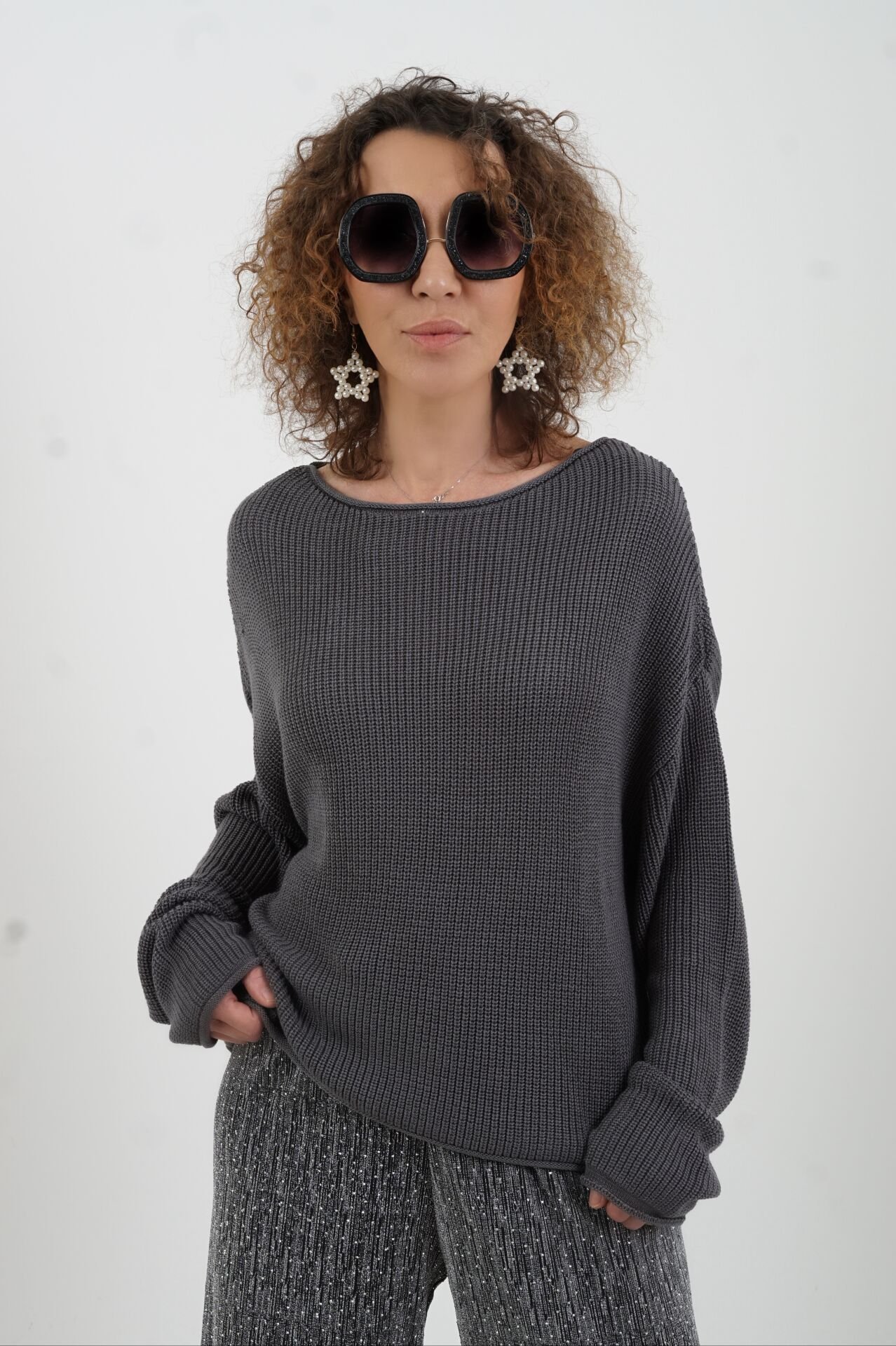 Füme Kayık Yaka Basic Triko Kazak - 899,90 TL - Zelish My Sister